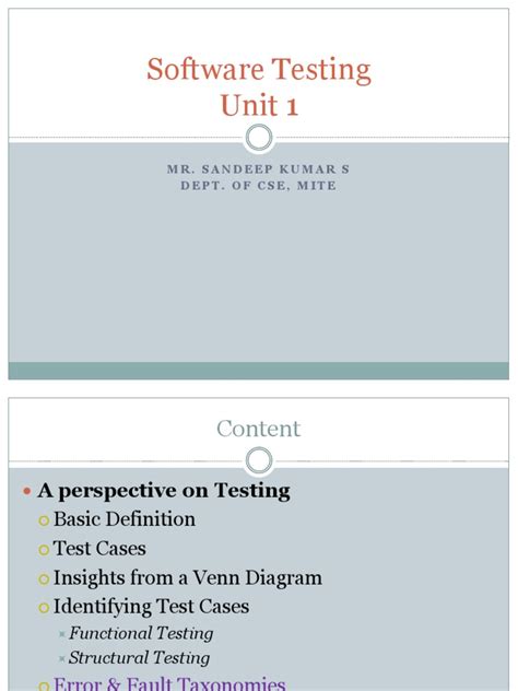 vtu software testing unit 1 pdf software testing unit testing