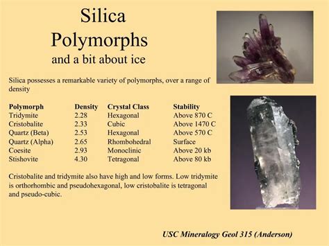 Ppt Silica Polymorphs And A Bit About Ice Powerpoint Presentation