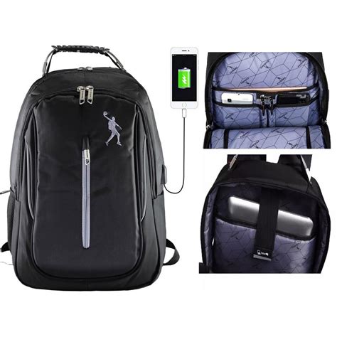 Mochila Masculina Notebook Saída USB Impermeável Cabo De Aço Reforçada