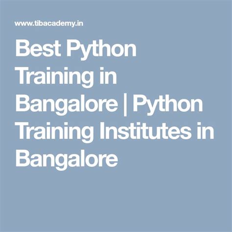 Best Python Training In Bangalore