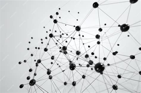 Premium Ai Image A Minimalist And Balanced Composition Of Interconnecting Dots In A Network