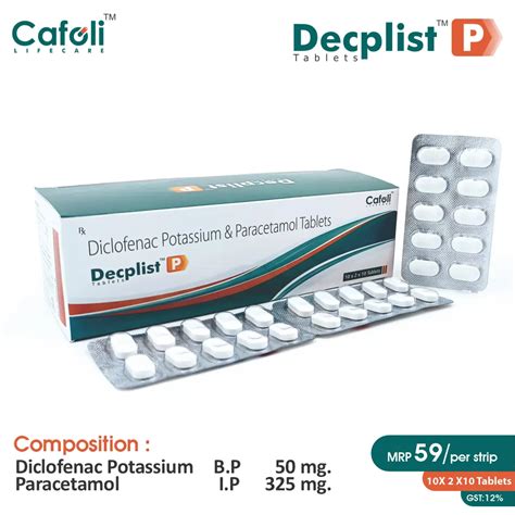 Decplist P Tablet Diclofenac 50mg Paracetamol 325mg