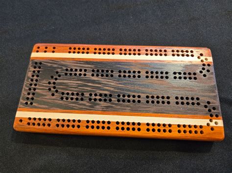 Cribbage Board Premium Exotic Hardwood Game Pocket Sized Unique T
