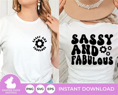 Sassy And Fabulous Svg File Png File Groovy Cricut Files Silhouette