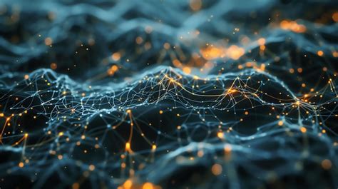 Premium Photo Abstract Digital Network Design With Glowing Blue And