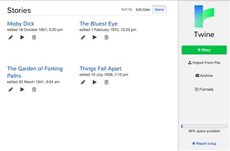 Twine 231 Writing Software