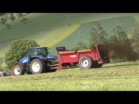 Mist Streuen 2018 NEW HOLLAND T6020 Mit TOLALSA AGRI Am Mist Streuen