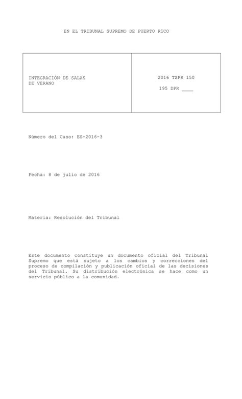 EN EL TRIBUNAL SUPREMO DE PUERTO RICO Número del Caso