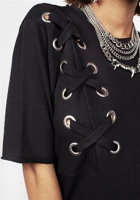 Mishap Lace Up Jersey T Shirt Dress In 2024 T Shirt Dress Shirt