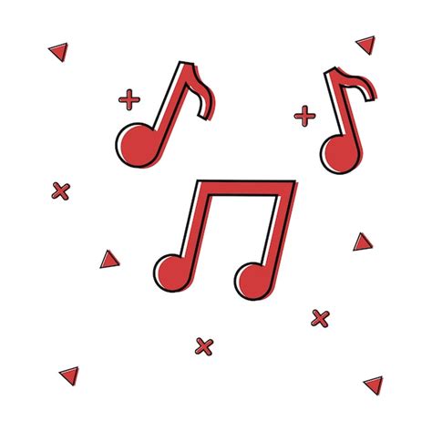 Icône De Note De Musique Dans Le Style Comique Illustration De Vecteur