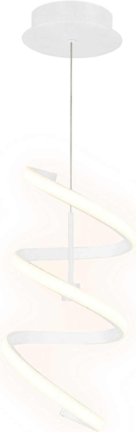 Ultralux Helix Lámpara colgante LED en espiral blanco mate regulable