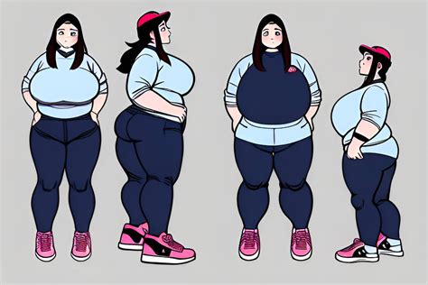 Imgcreator Ai Fat Woman In Streetwear Fullbody Mo By Krogher22 On