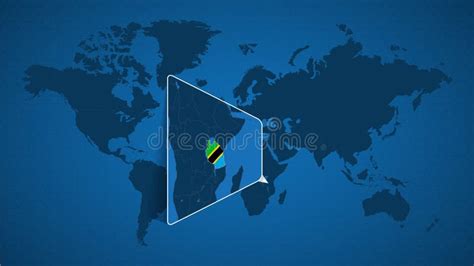 Detailed World Map With Pinned Enlarged Map Of Tanzania And Neighboring