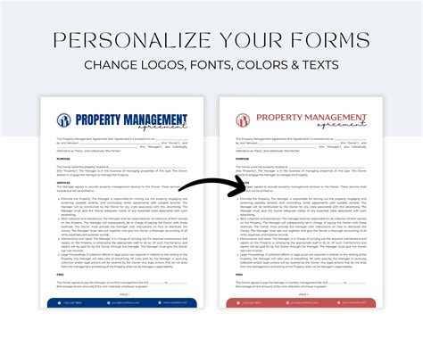 Editable Property Management Contract Template Real Estate Property