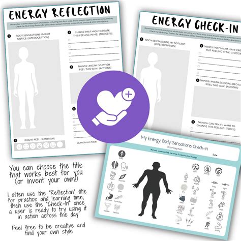 Interoception Reflection And Learning Tools 3 Body Sense Energy Self