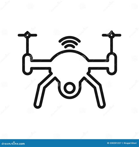 Drone Technology Icon Black Line Art Vector Logo Stock Vector Illustration Of Device Wireless