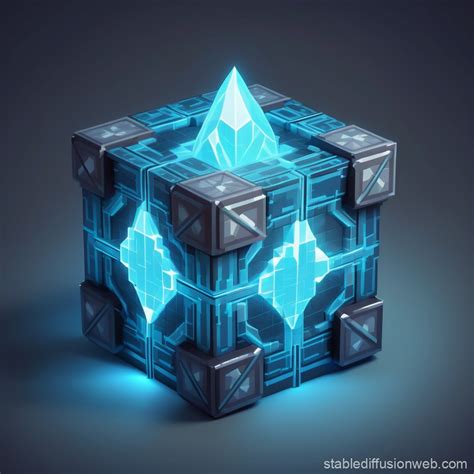 Glowing Hextech Crystal Pixel Art Stable Diffusion Online