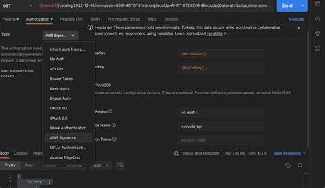 Postman Getcatalogitem Access To Requested Resource Is Denied Stack Overflow