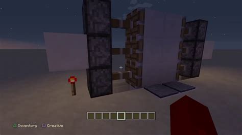 How To Make A 3x2 Piston Door In Minecraft Youtube