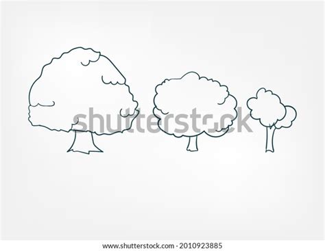 Trees Vector Doodle Design Elements Isolated Stock Vector Royalty Free Shutterstock