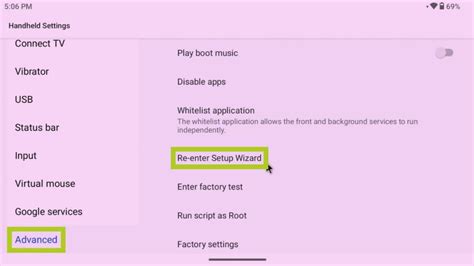 3 Handheld Settings 4 Enter Setup Wizard
