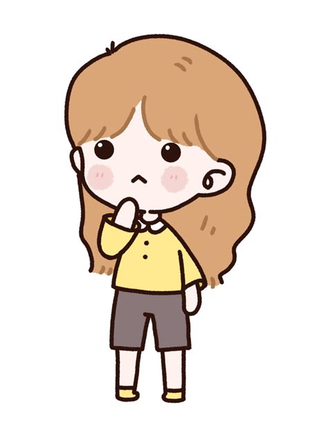 Cute Cartoon Girl Character 20009413 Png