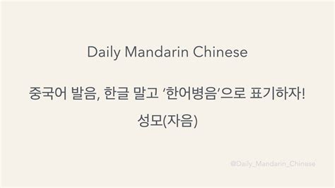 [중국어 강의] 중국어 발음 한글말고 ‘한어병음으로 표기하자 성모 자음 Youtube