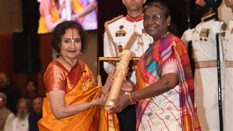 Vyjayanthimala Bali Conferred With Padma Vibhushan By President