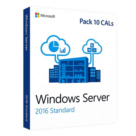 Pack 10 Cals Windows Server 2016 Standard Licencias Para Software
