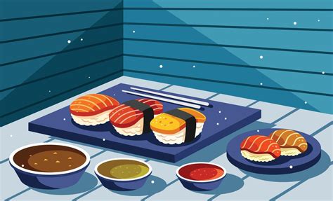 Sushi Japanese Food Illustration 51663468 Vector Art At Vecteezy