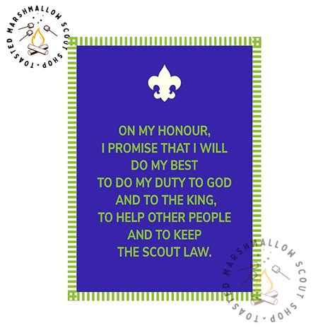 Scout Promise Badge 75mmx55mm Marshmallowscoutshop