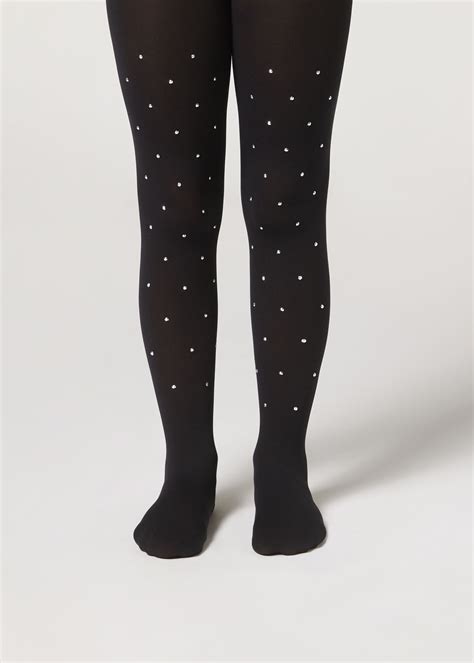 Panty Tupido Con Strass Pantis Calzedonia