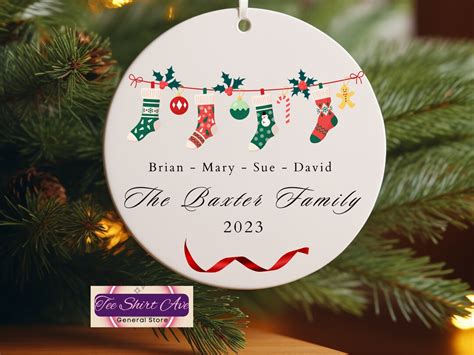 Personalized Ceramic Christmas Ornament Handcrafted Holiday Etsy