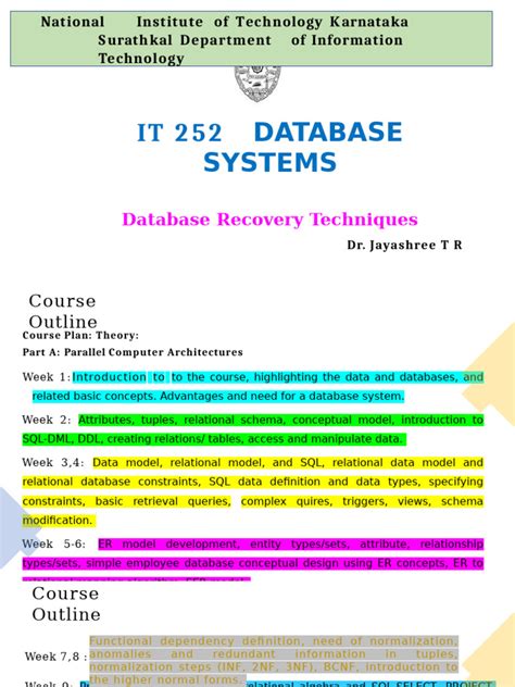 Database Recovery Techniques Pdf