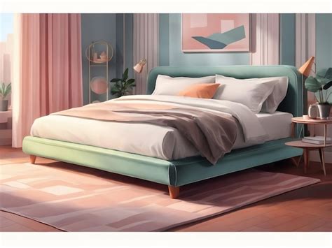 Premium Ai Image Flat Illustration Of Bed