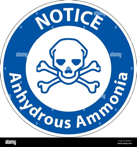 Notice Anhydrous Ammonia Sign On White Background Stock Vector Image