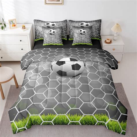 Erosebridal 3d Football Bedding King Size Geometry Honeycomb Bed Set