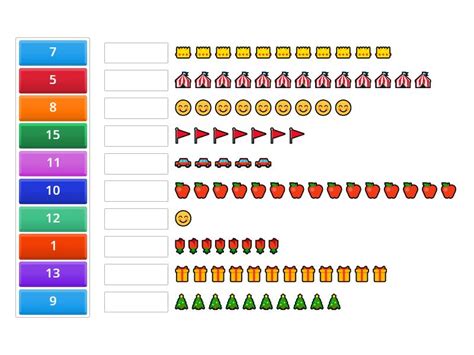 Recapitulation Of Numbers 1 15 Match Up
