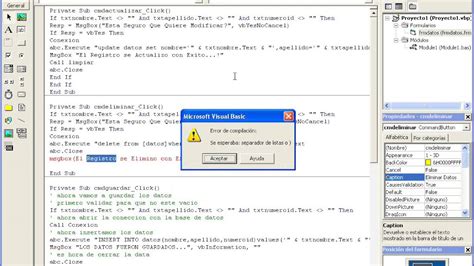 5 eliminar datos en vb6 0 youtube