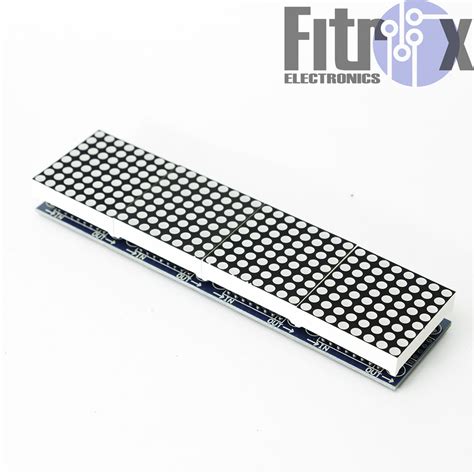 Max7219 8x8 Led Dot Matrix Module X4 Sets Fitrox Electronics