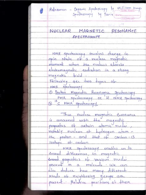 Nmr Spectroscopy Notes Pdf
