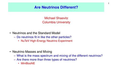 Ppt Are Neutrinos Different Powerpoint Presentation Free Download
