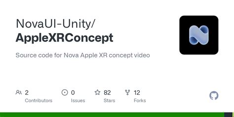 Releases NovaUI Unity AppleXRConcept GitHub