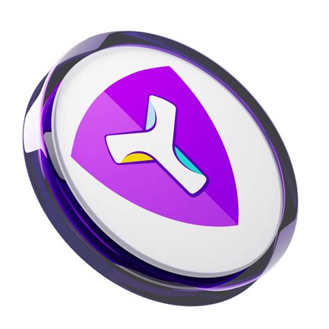 Symbol XYM Glass Crypto Coin D Illustration PNG