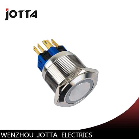 Gq25 11ez 25mm Latching Led Light Ring Lamp Type Stainless Steel Push