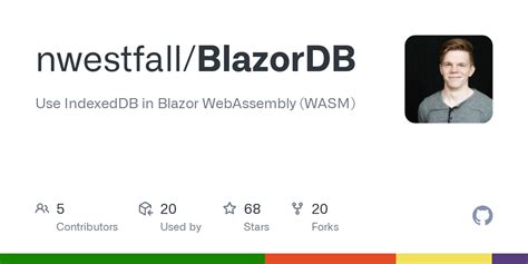 GitHub Nwestfall BlazorDB Use IndexedDB In Blazor WebAssembly WASM