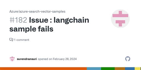 Issue Langchain Sample Fails Issue 182 Azure Azure Search Vector