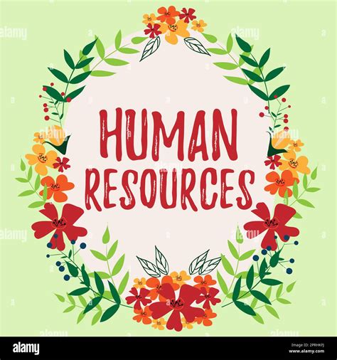 Sign Displaying Human Resourcesthe People Who Make Up The Workforce Of An Organization Business