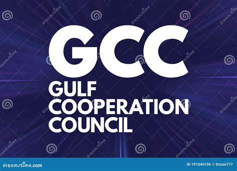 Map Of The Gulf Cooperation Council Gcc`s Members Vector
