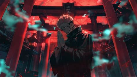 Sukuna Red Shrine Torii Jujutsu Kaisen Moewalls Com Youtube